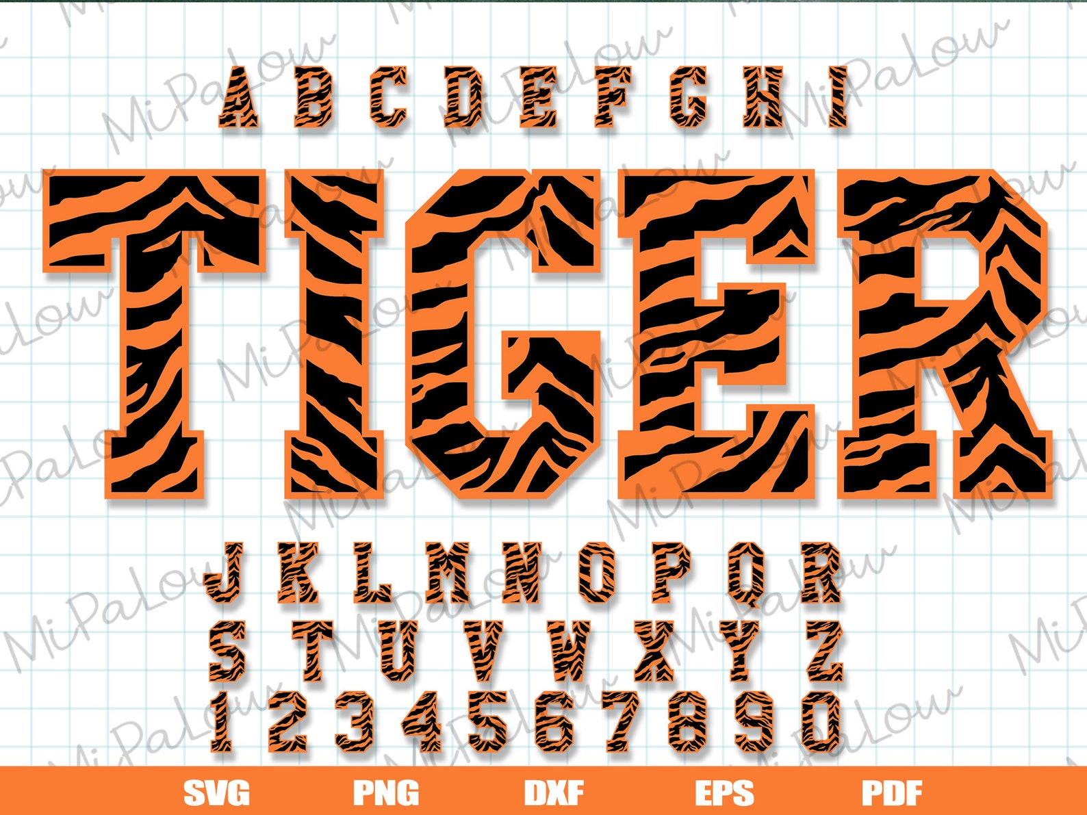 Tiger Font Svg Tiger Alphabet Svg Tiger Numbers Svg - Etsy