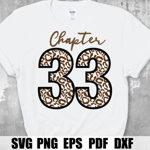 Chapter 33 Years 33rd Birthday Thirty-three Svg Leopard - Etsy