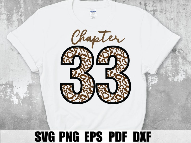 Chapter 33 Years 33rd Birthday Thirty-three Svg Leopard - Etsy