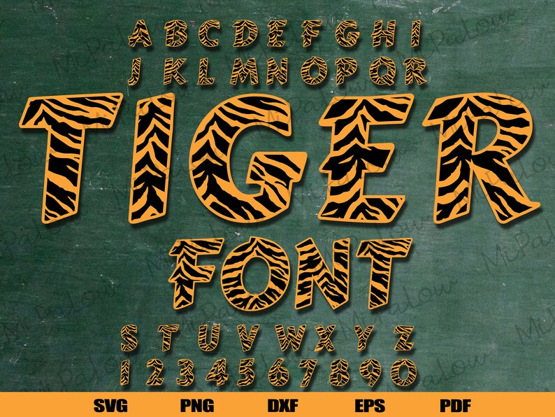 Tiger Font Svg Tiger Alphabet Svg Tiger Numbers Svg | Etsy