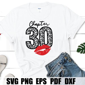 Chapter 30 Svg 30th Birthday Svg Thirty Svg Leopard Print - Etsy