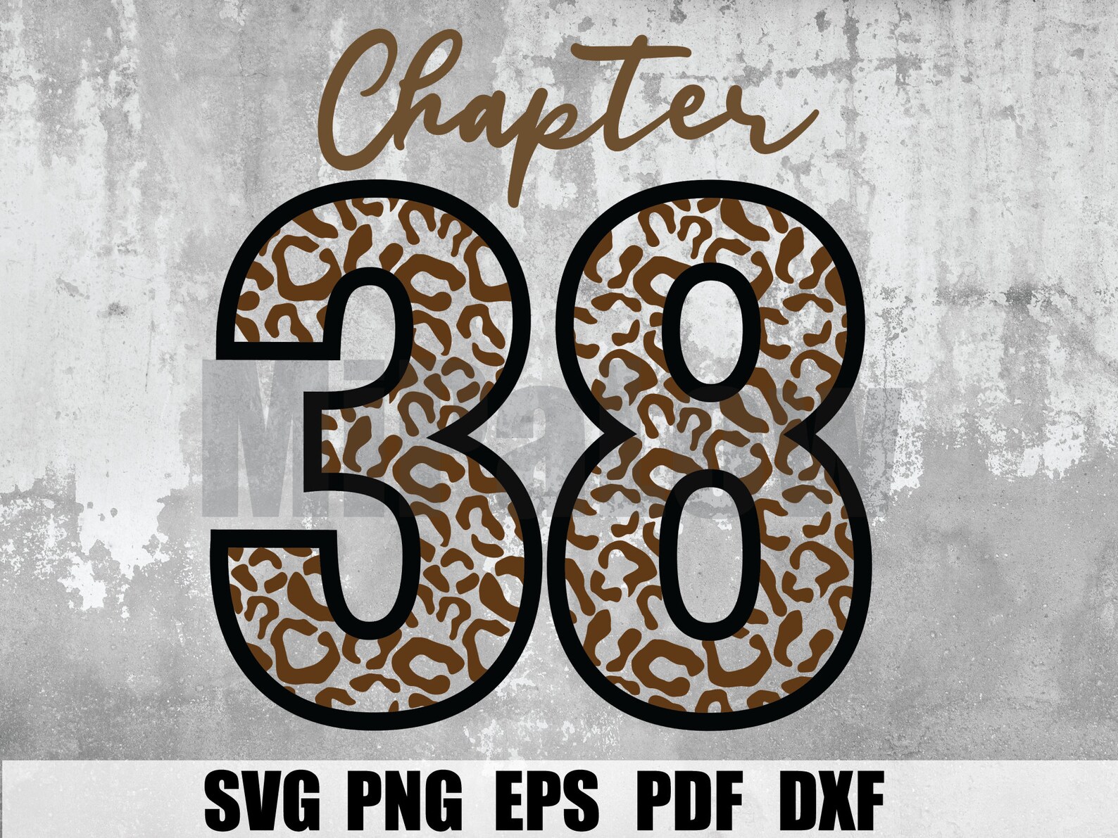 Chapter 38 Years 38th Birthday thirty-eight svg Leopard - Etsy