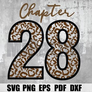Chapter 28 Years, 28th Birthday, Twenty-eight Svg, Leopard Print ...