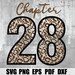 Chapter 28 Years, 28th Birthday, Twenty-eight Svg, Leopard Print ...
