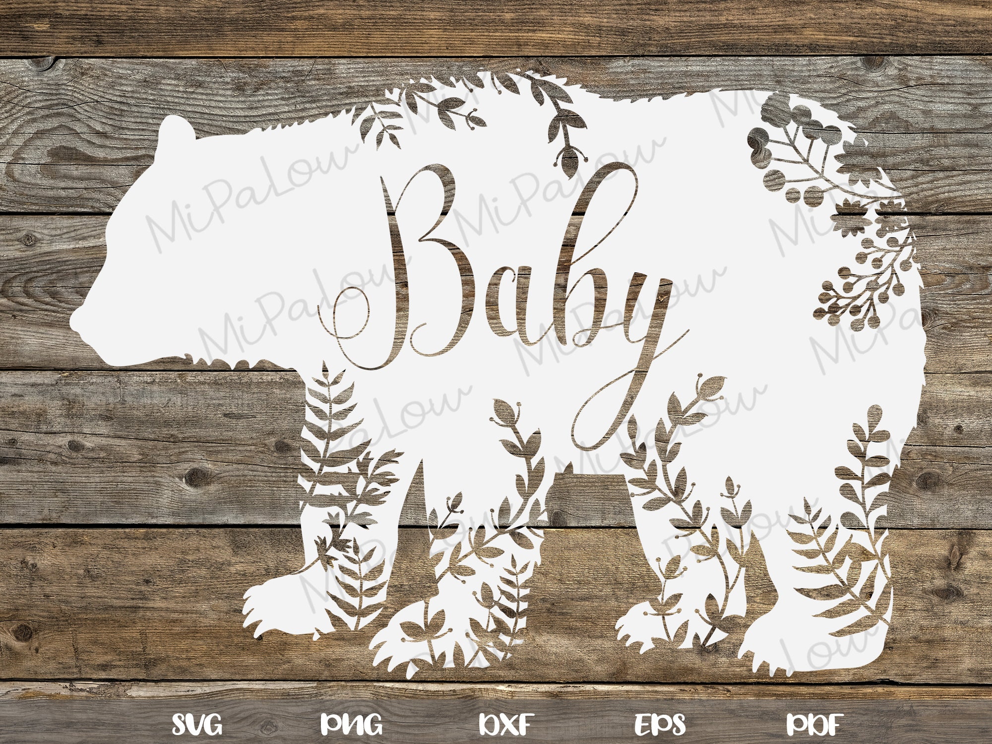 Mamá oso oso oso svg mamá oso svg floral mamá oso svg bebé - Etsy México