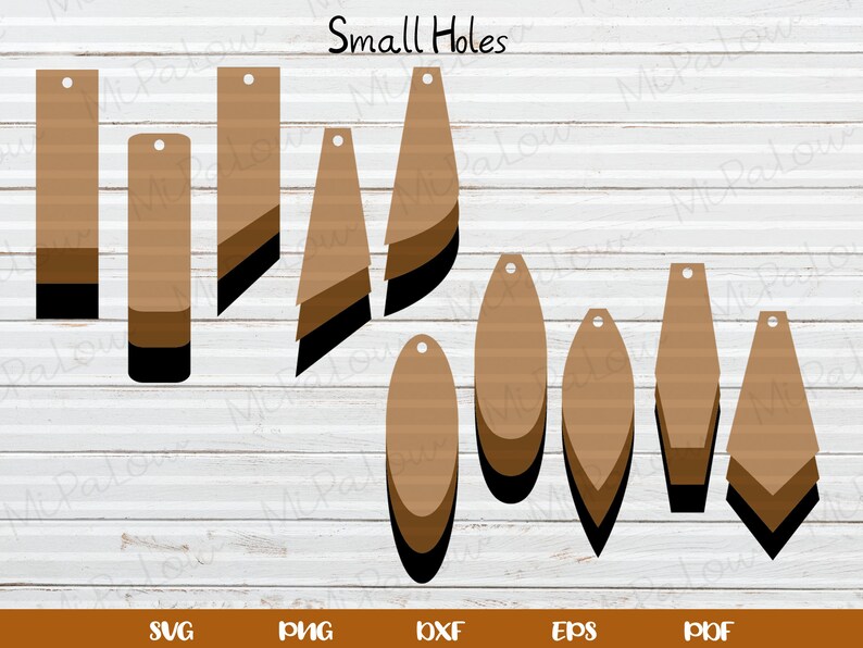 Stacked Rectangle Earrings SVG. Teardrop Earrings Svg | Etsy