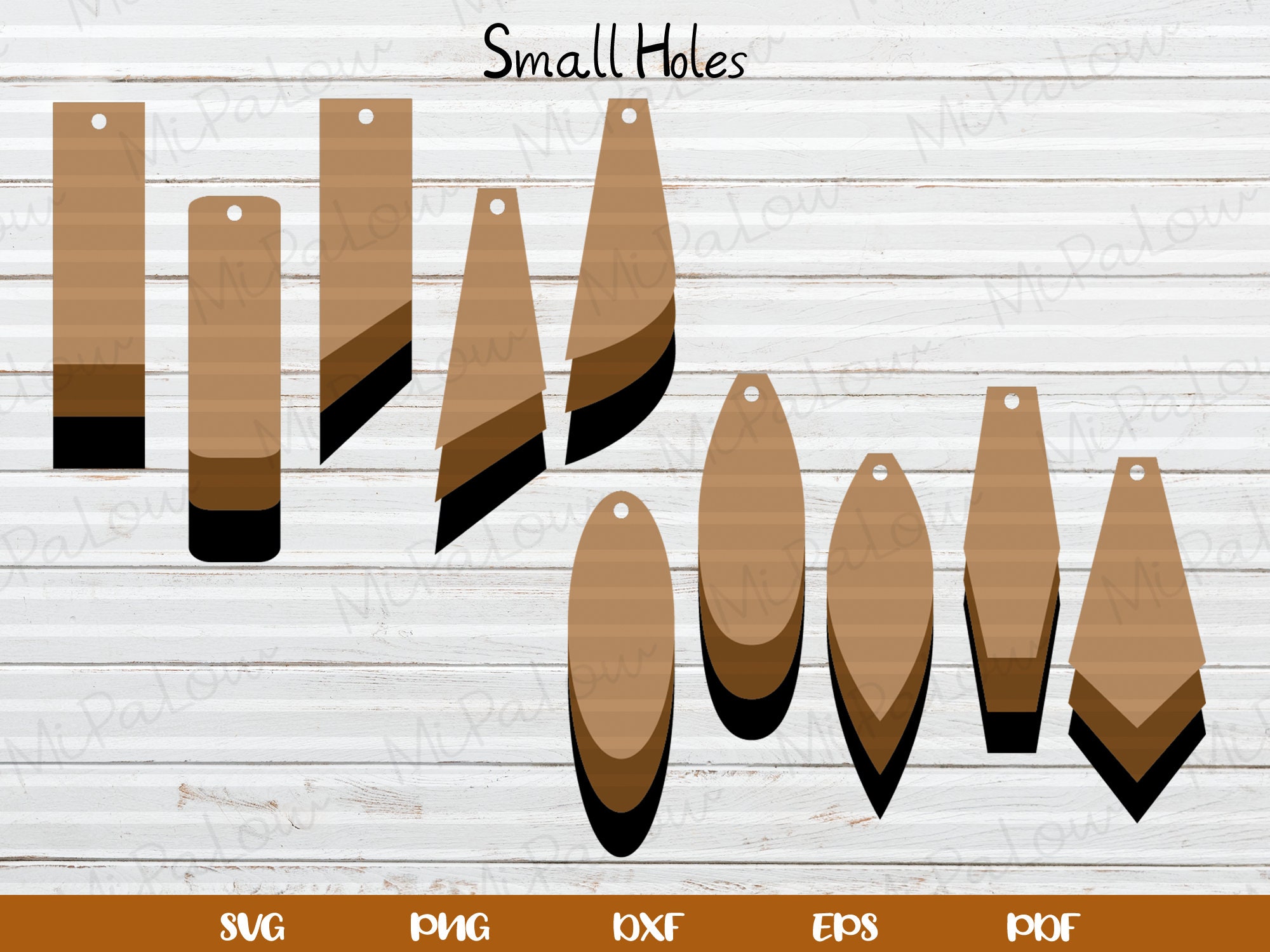 Stacked Rectangle Earrings SVG. Teardrop Earrings Svg - Etsy