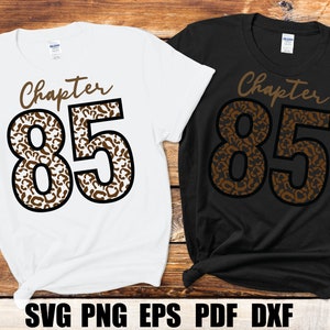 Chapter 85 Years 85th Birthday Eighty-five Svg Leopard - Etsy