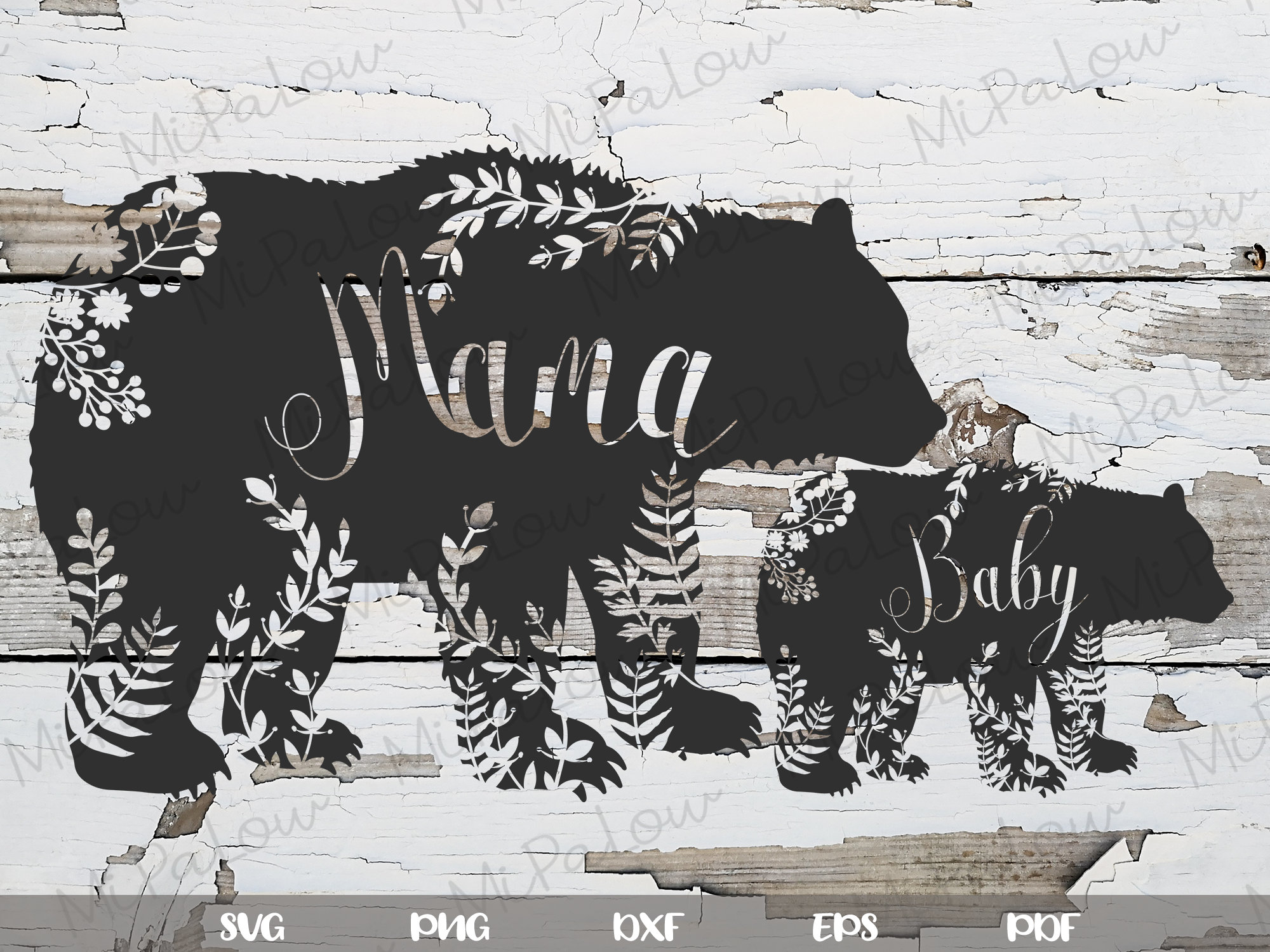 Mamá oso oso oso svg mamá oso svg floral mamá oso svg bebé - Etsy México