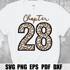 Chapter 28 Years, 28th Birthday, Twenty-eight Svg, Leopard Print ...