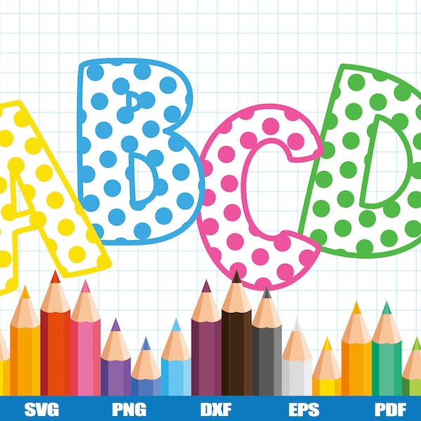 Dot Alphabet - Etsy