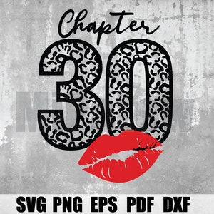 Chapter 30 Svg 30th Birthday Svg Thirty Svg Leopard Print - Etsy