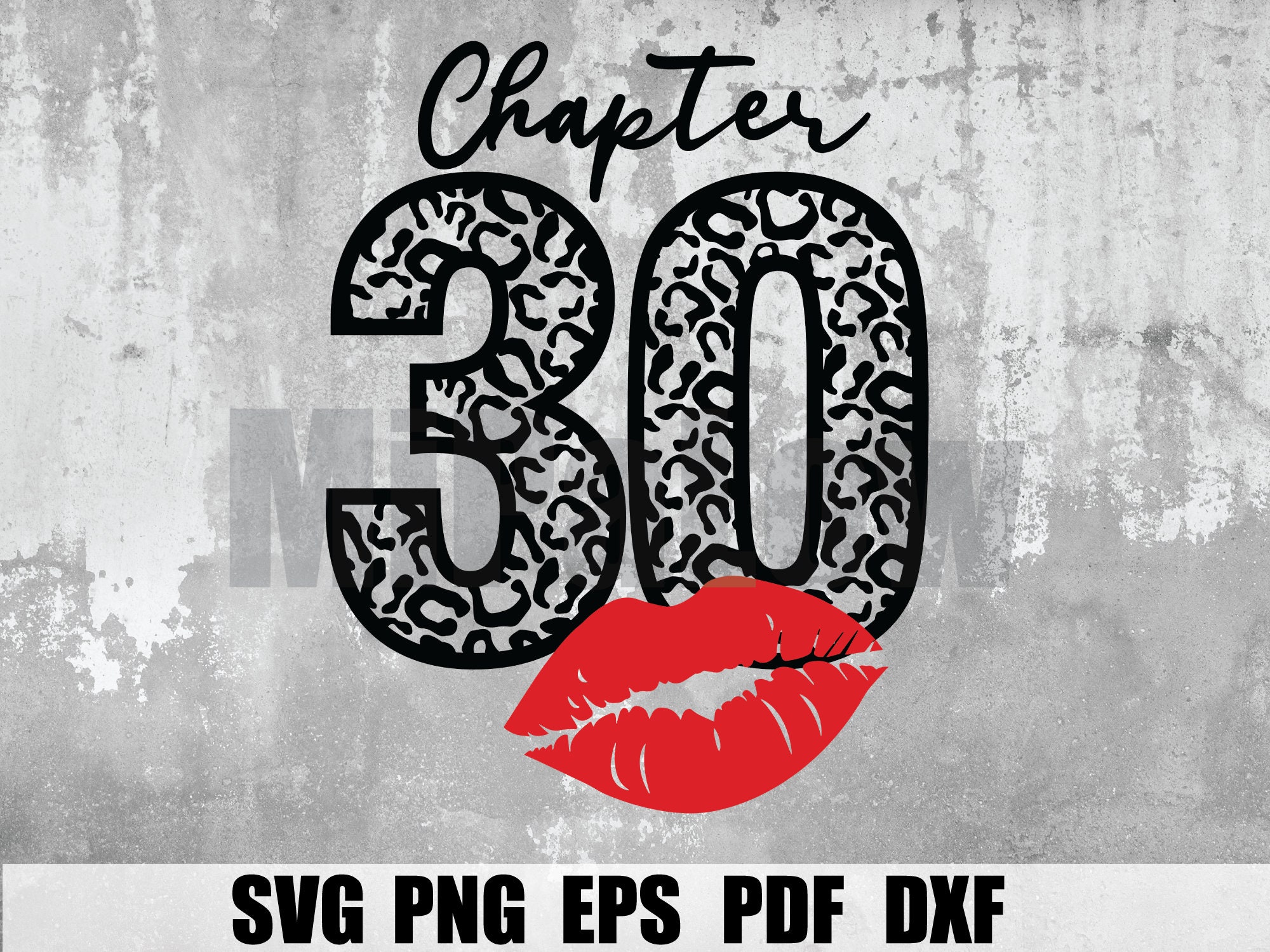 Chapter 30 Svg 30th Birthday Svg Thirty Svg Leopard Print - Etsy