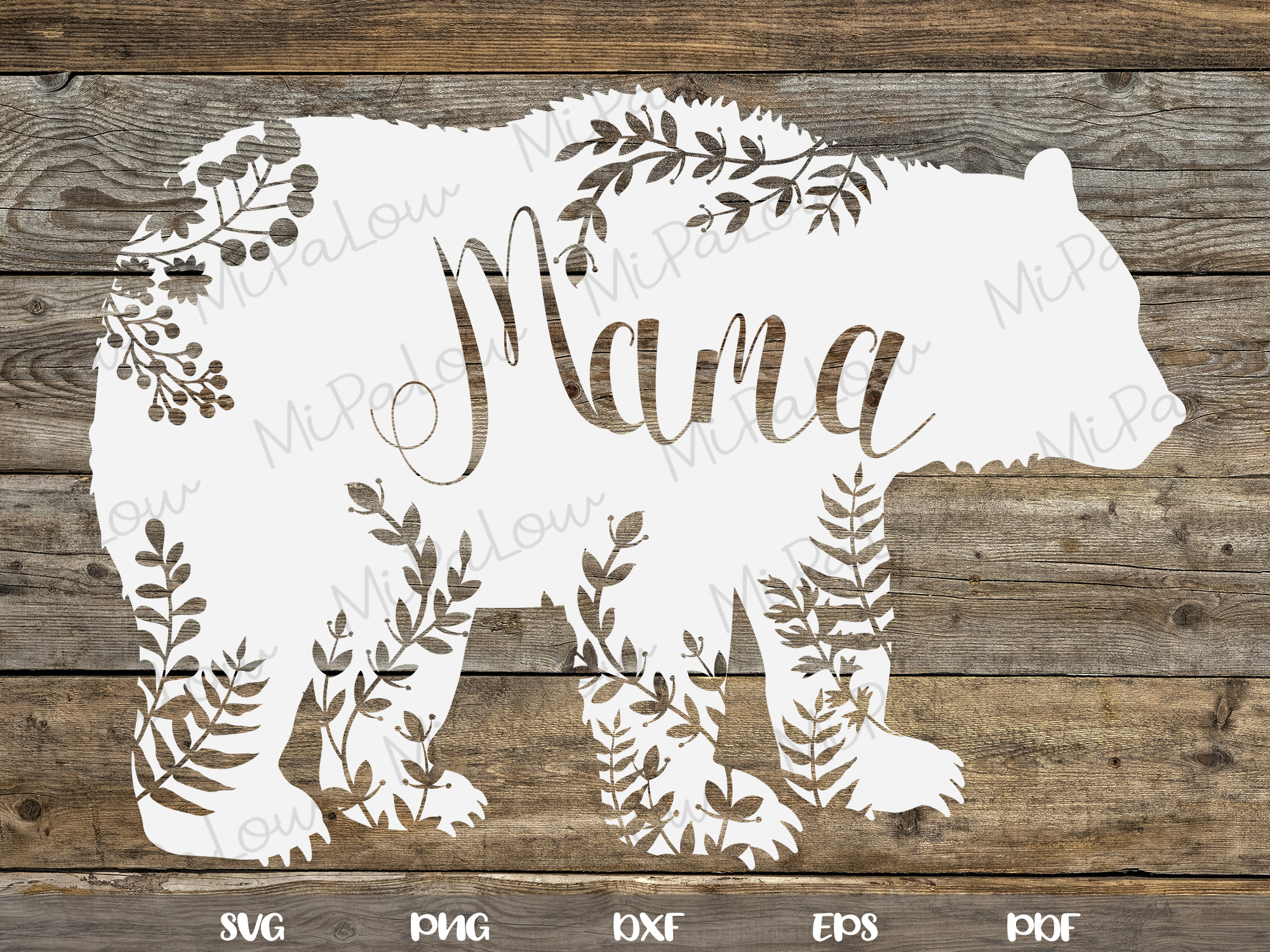 Mamá oso oso oso svg mamá oso svg floral mamá oso svg bebé - Etsy México