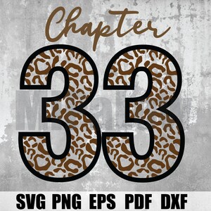 Chapter 33 Years 33rd Birthday Thirty-three Svg Leopard - Etsy