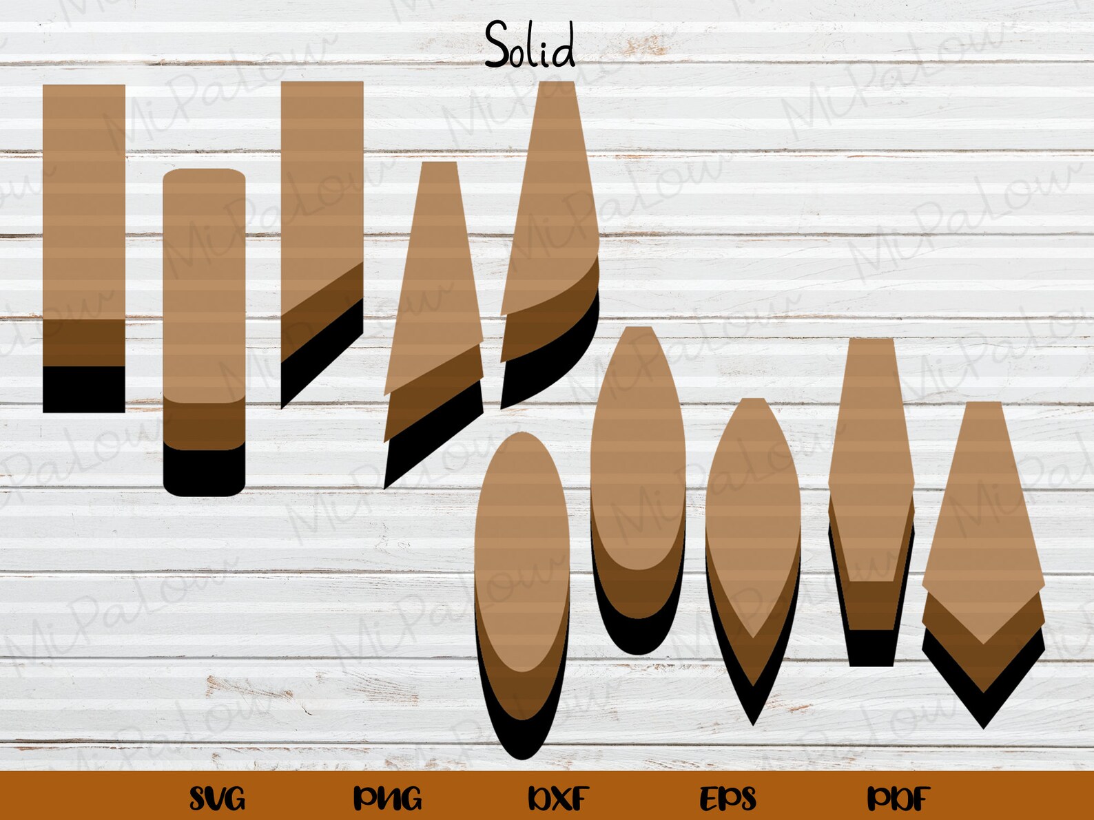 Stacked Rectangle Earrings SVG. Teardrop Earrings Svg | Etsy