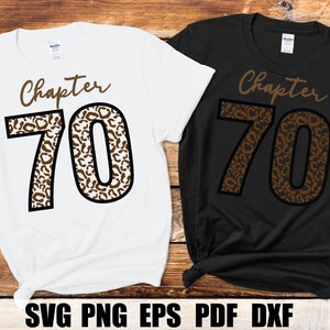 Chapter 70 Years 70th Birthday Seventy Svg Leopard Print - Etsy
