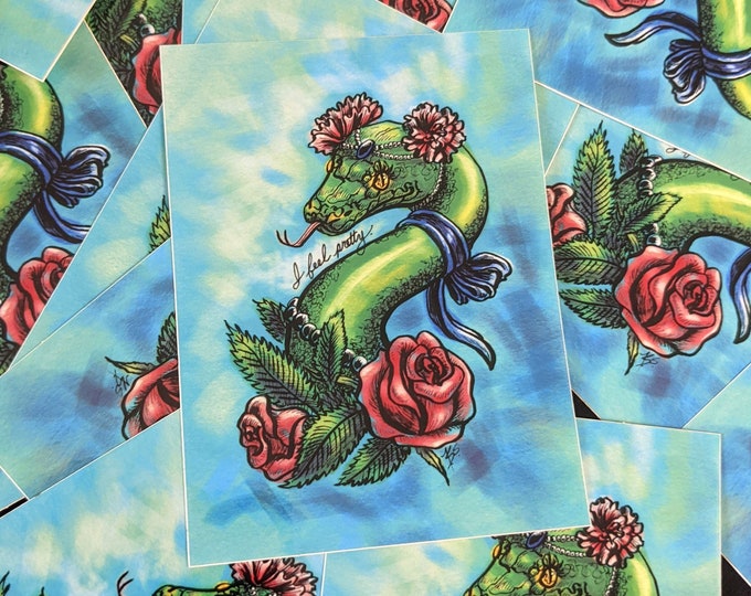 Sumptuous Serpent - Rectangular Glossy Laminated Polypropylene Sticker ...