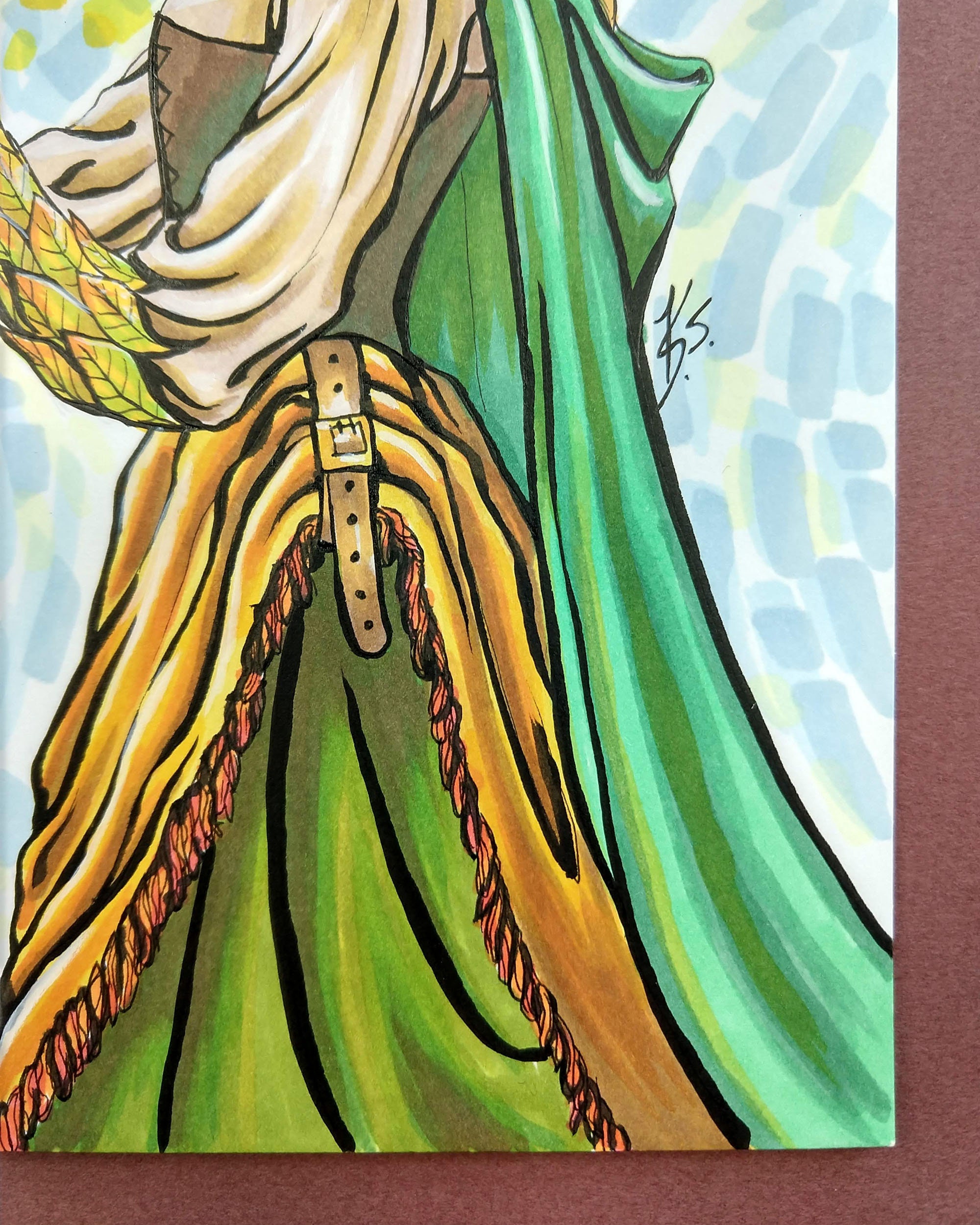 Fall Elf Original Pen & Ink / Mixed Media / Fantasy Art Piece | Etsy