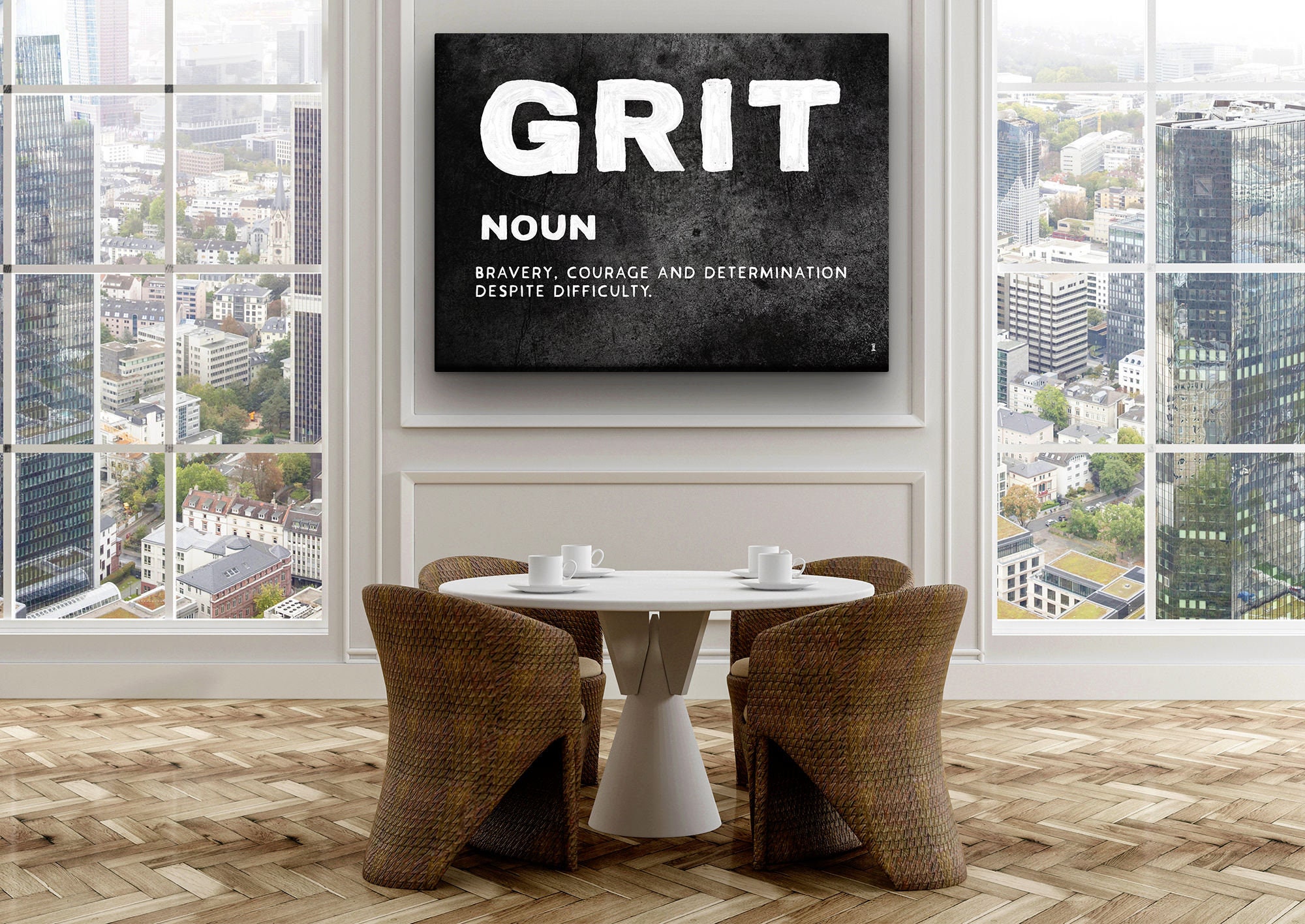 Grit Definition - Inspirational Entrepreneur Art - Motivational Painted ...