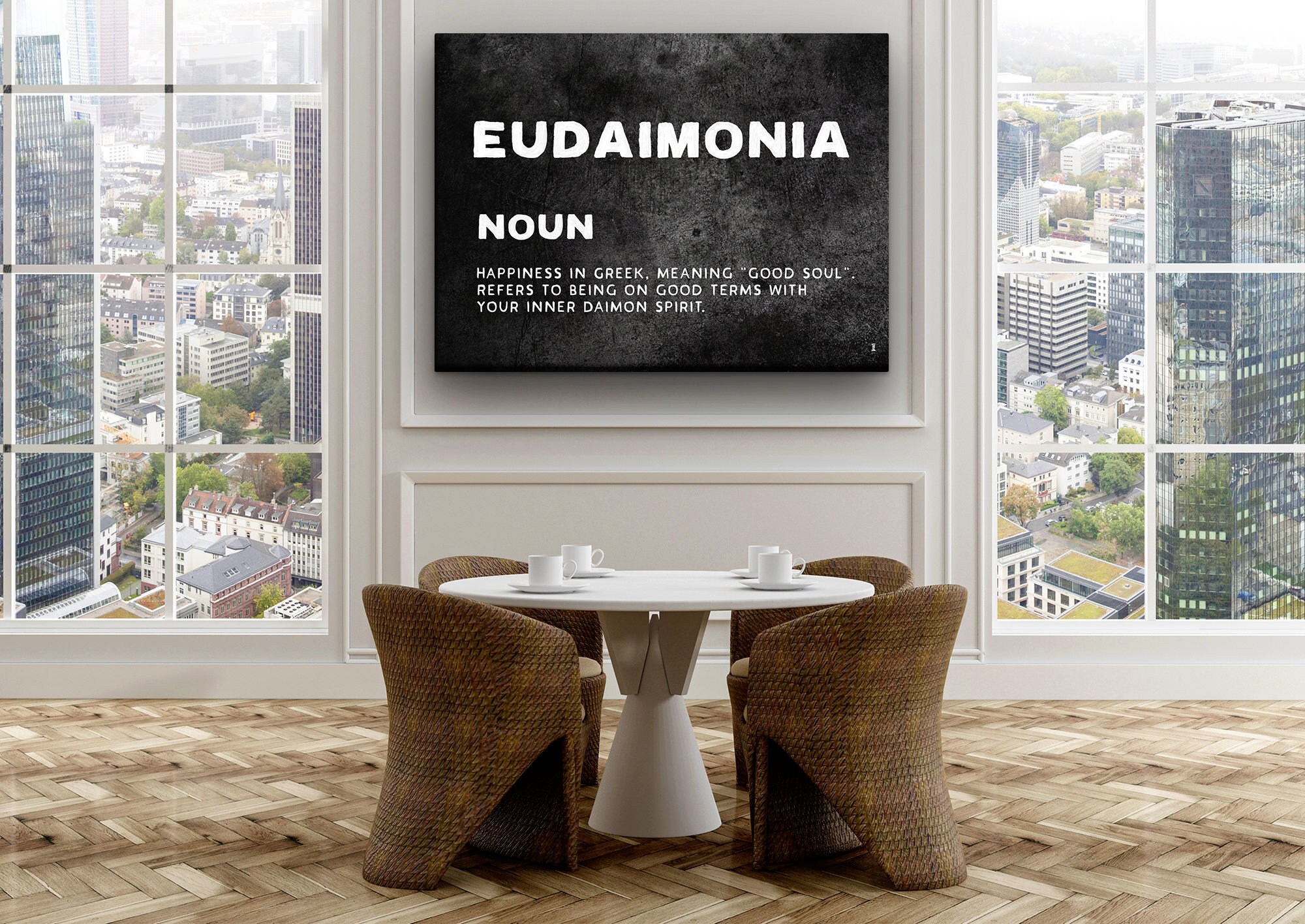 Eudaimonia Definition - Inspirational Entrepreneur Art - Motivational ...