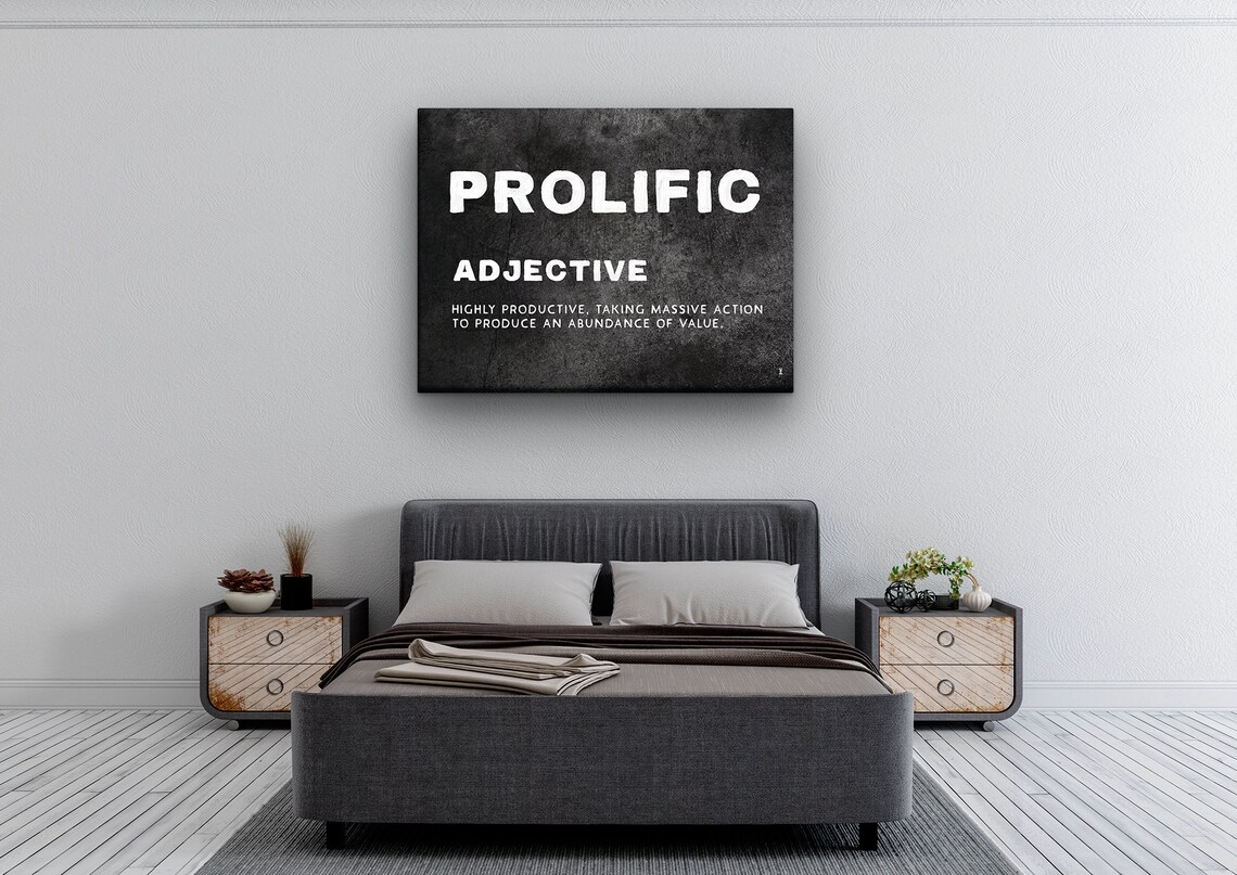 Prolific Definition Inspirational Entrepreneur Art Motivational Painted ...