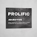 Prolific Definition - Inspirational Entrepreneur Art - Motivational ...