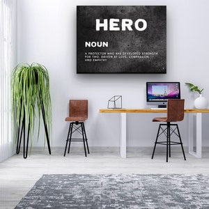 Hero Definition - Inspirational Entrepreneur Art - Motivational Painted ...