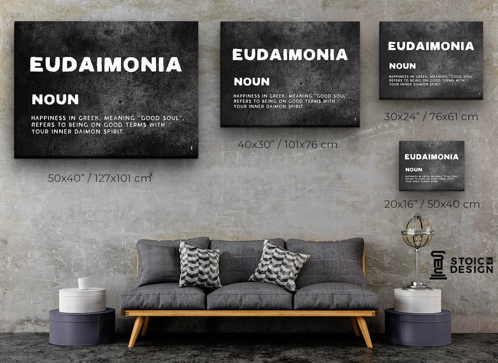 Eudaimonia Definition - Inspirational Entrepreneur Art - Motivational ...