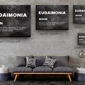 Eudaimonia Definition - Inspirational Entrepreneur Art - Motivational ...