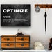 Optimize Definition - Inspirational Entrepreneur Art - Motivational ...