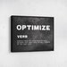 Optimize Definition - Inspirational Entrepreneur Art - Motivational ...