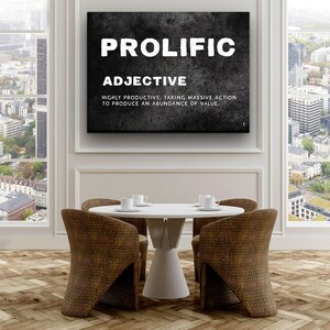 Prolific Definition - Inspirational Entrepreneur Art - Motivational ...