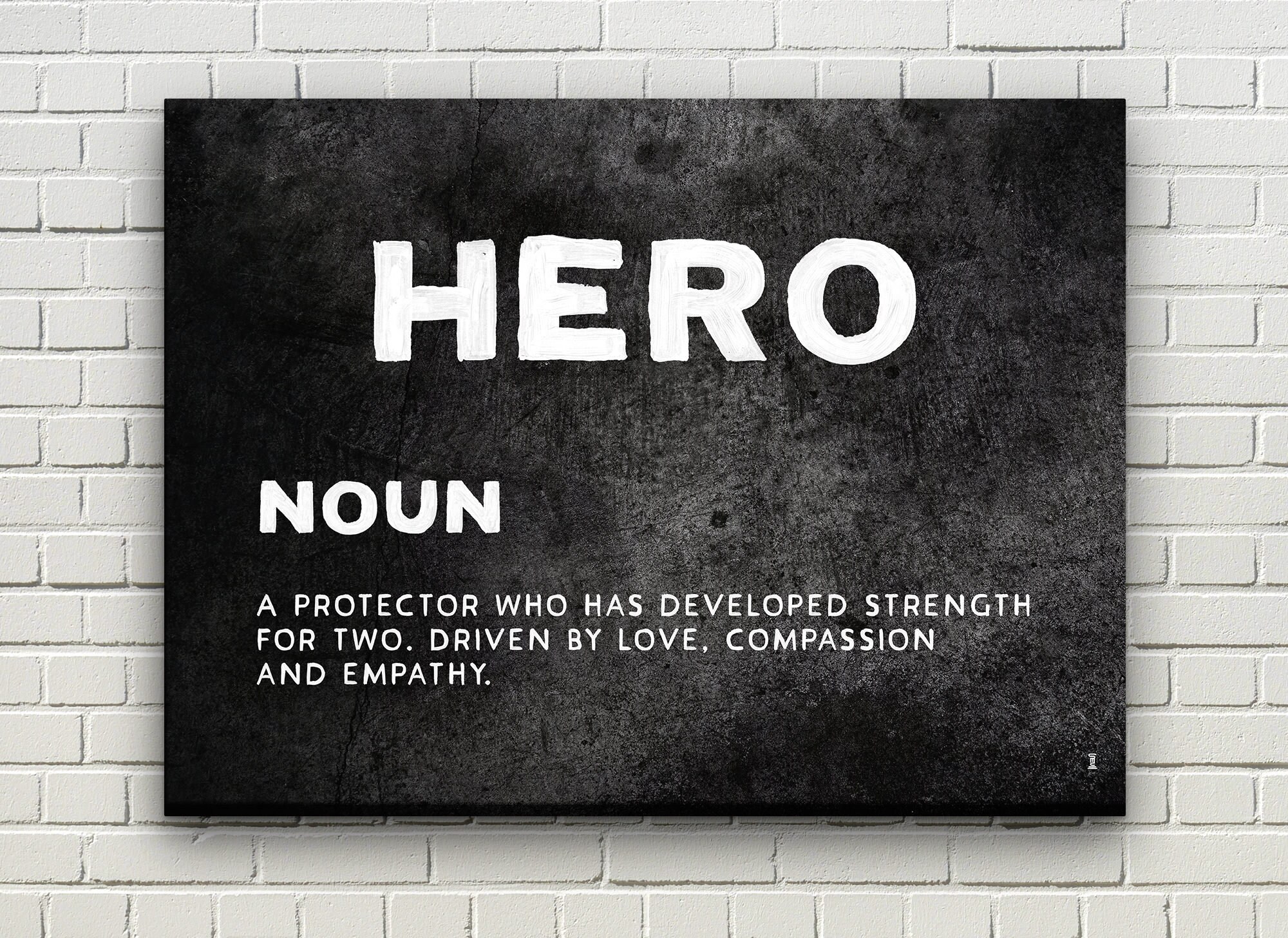 Hero Definition Inspirational Entrepreneur Art Motivational Painted ...