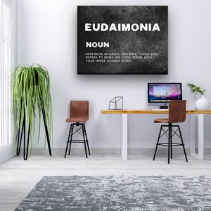 Eudaimonia Definition - Inspirational Entrepreneur Art - Motivational ...