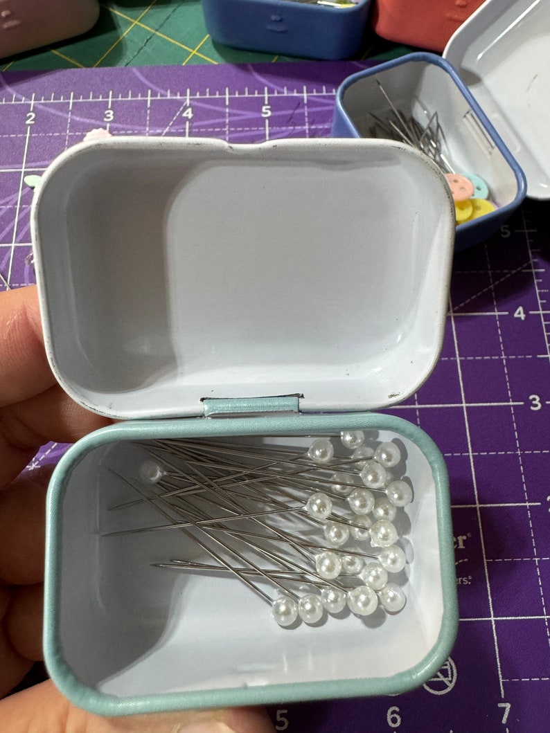Travel Tins of Pins for Sewing and Quilting - Etsy