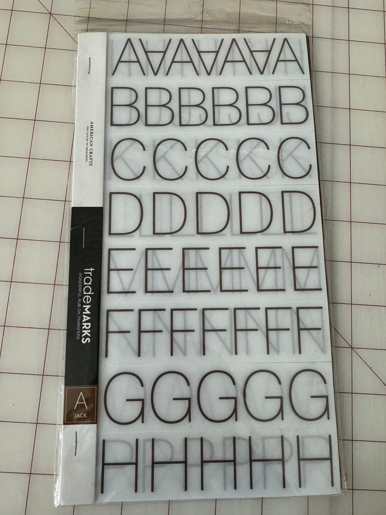 TRADEMARKS Rub on Transfer Letters & Numbers - Etsy