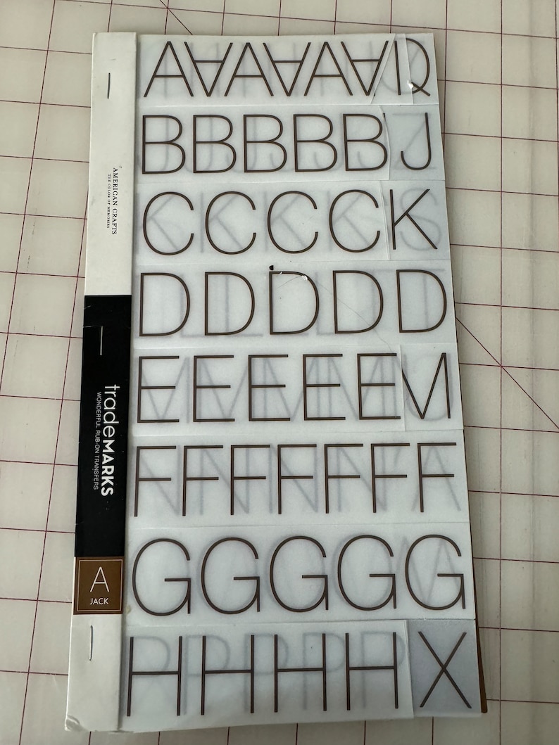 TRADEMARKS Rub on Transfer Letters & Numbers - Etsy