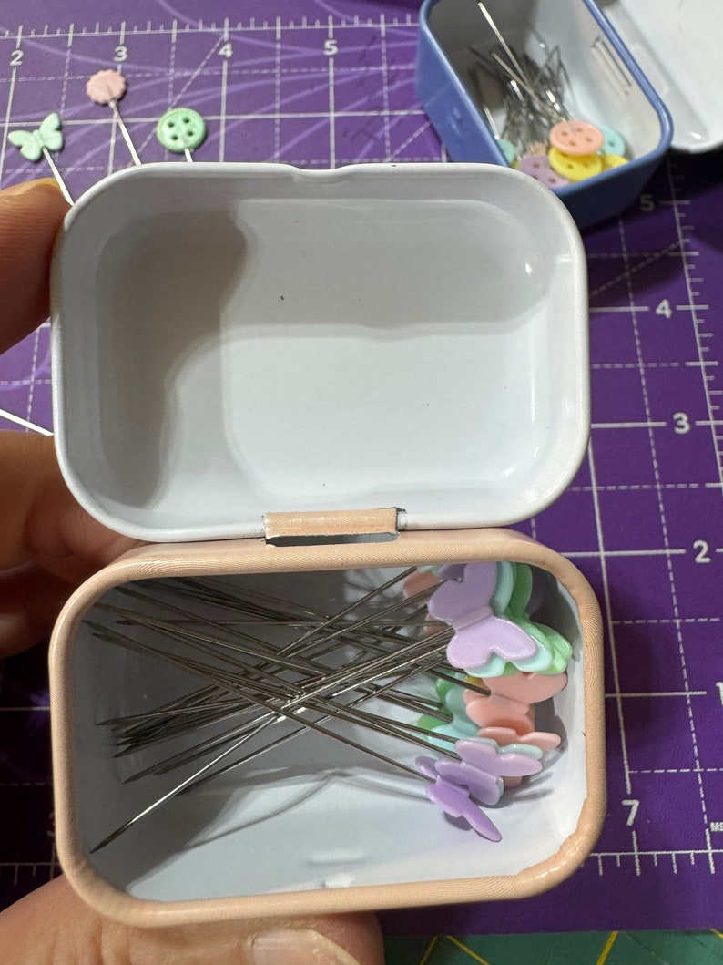 Travel Tins of Pins for Sewing and Quilting - Etsy