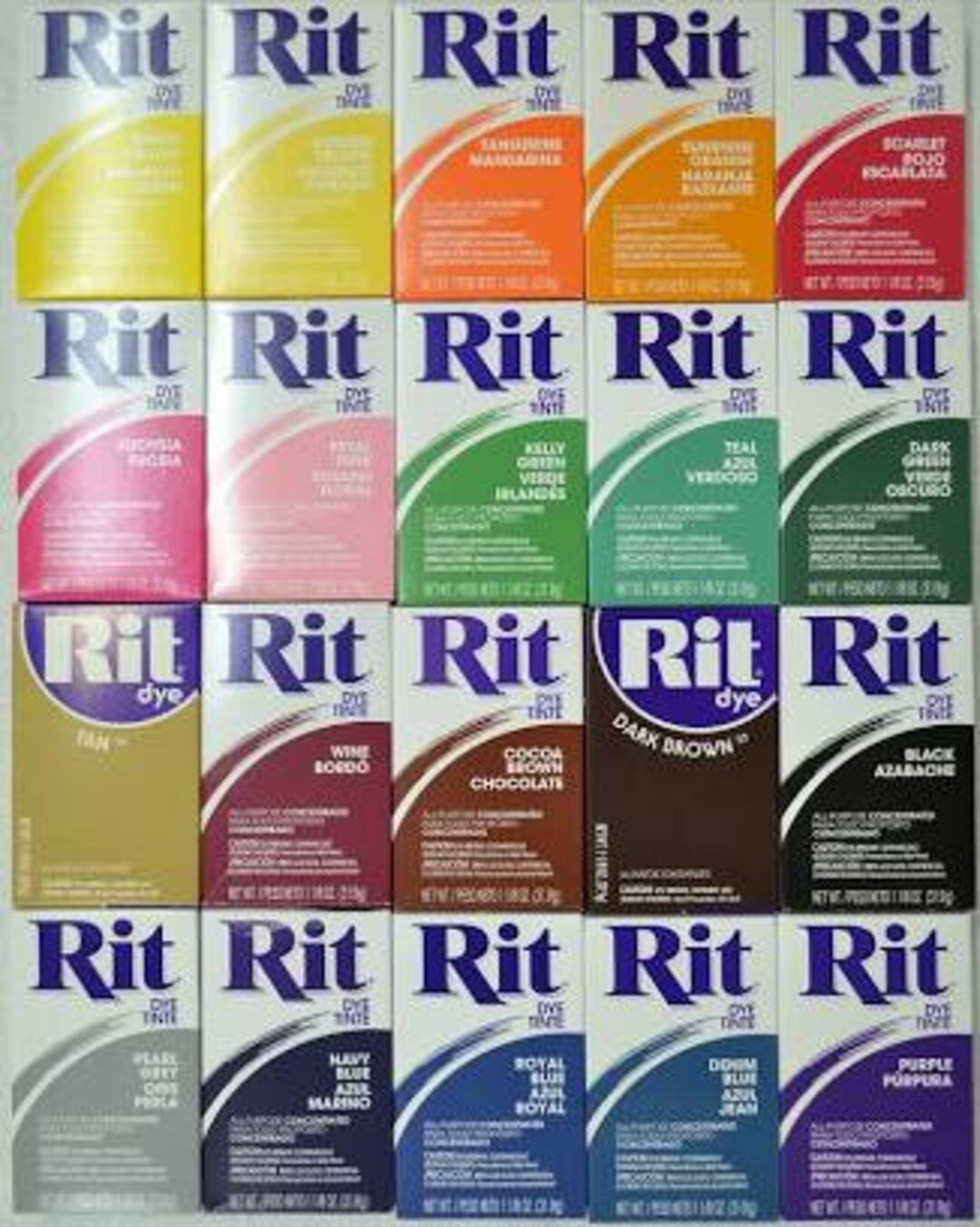 Rit Dye- Tie Dye- Clothing Dye- Cotton Dye- Cold Water- Hot Water ...