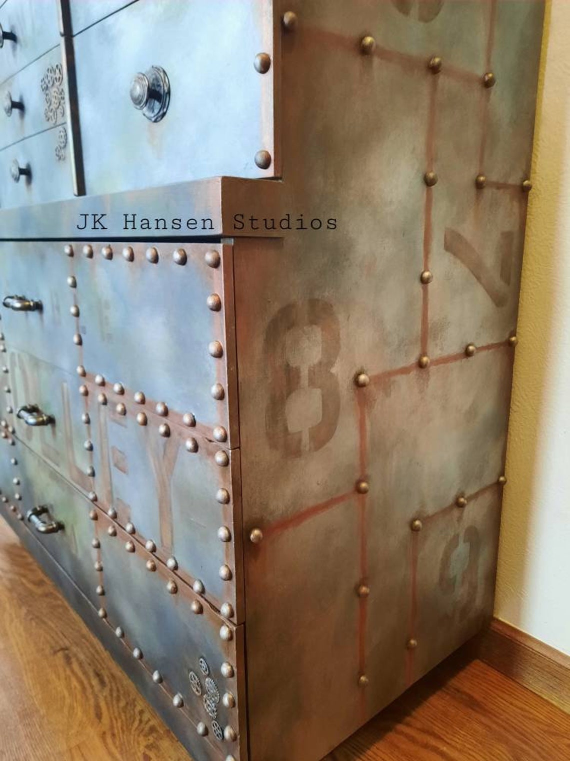 SOLD Industrial Style Steampunk Chest of Drawers / Steampunk Dresser ...