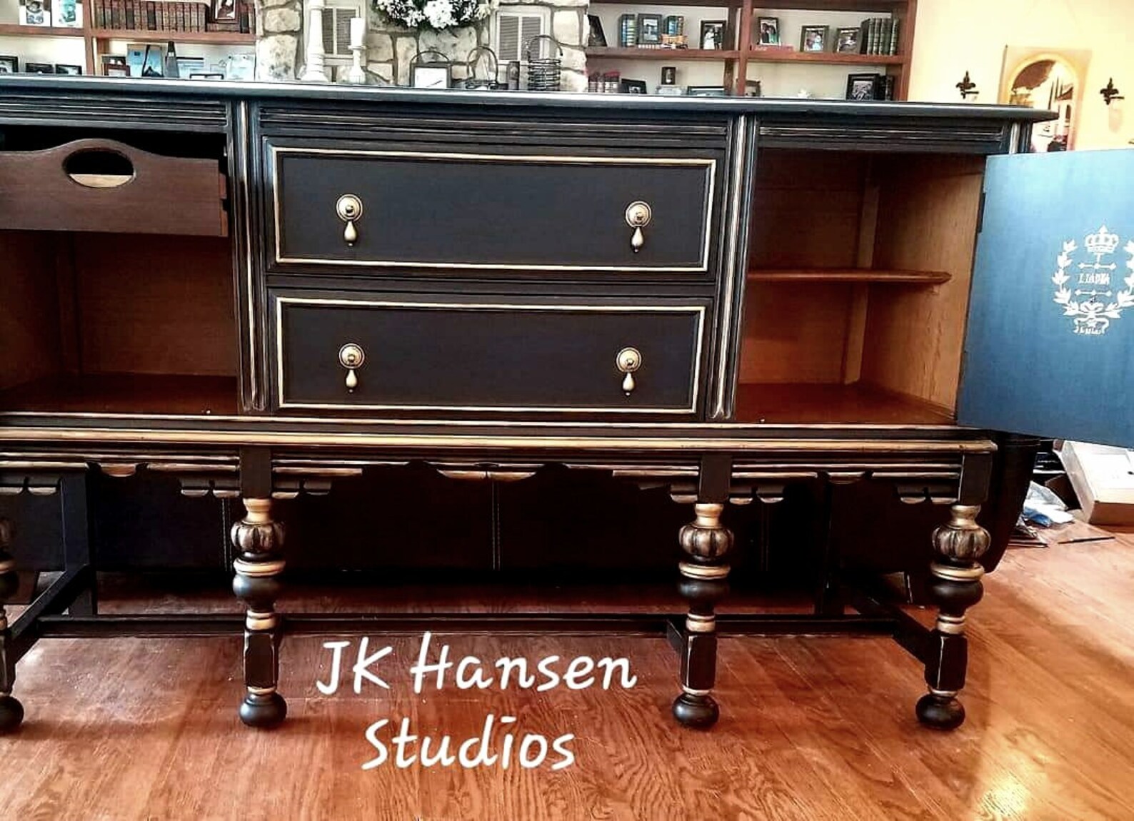 SOLD 1920s Jacobean Buffet/ Sideboard / Coffee Bar - Etsy