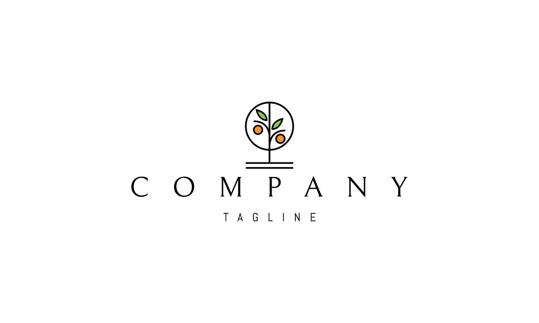 Orange Tree Vector Logo. Instant Download. Full Vectors. 100% Editable ...