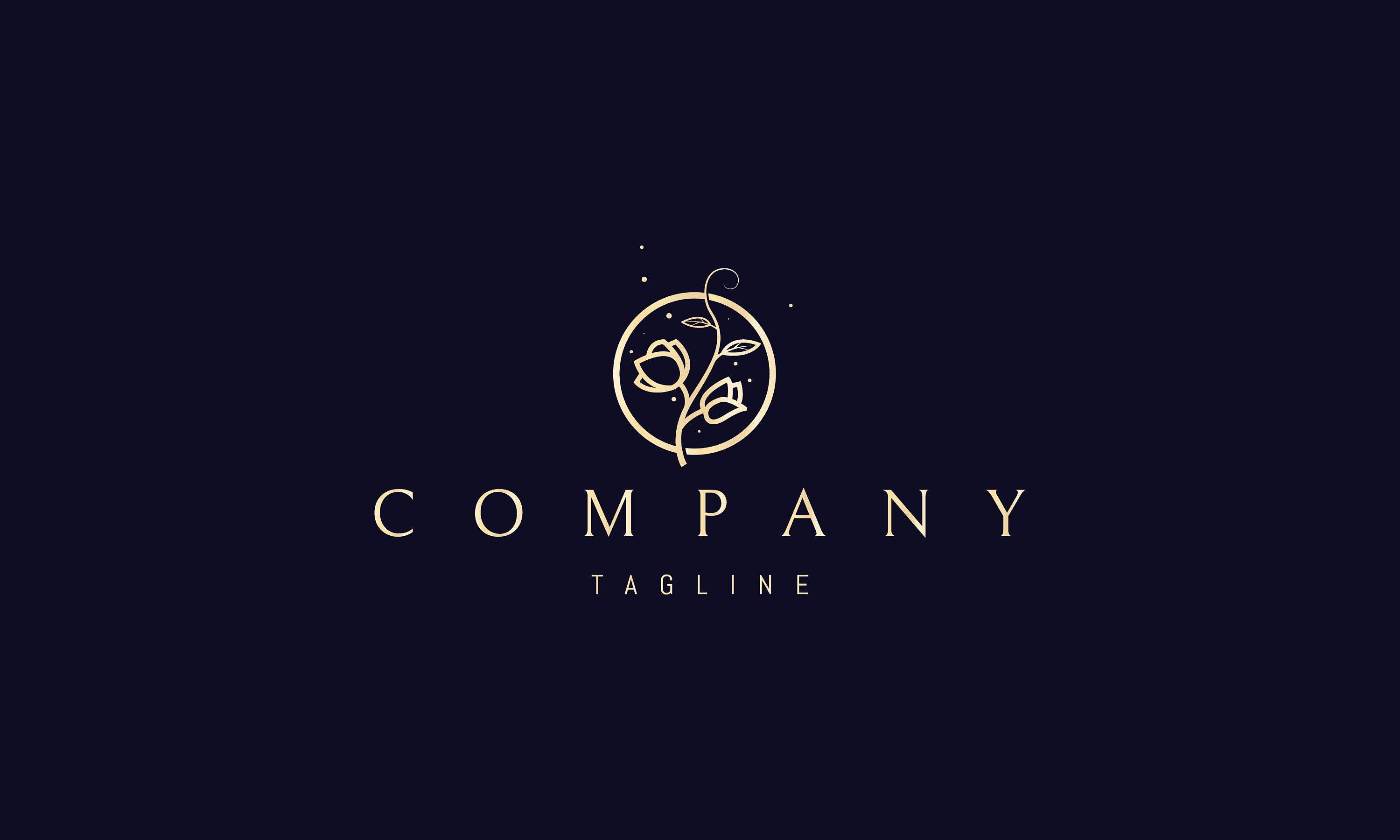 Two Rose Circle Vector Logo. Instant Download. Full Vectors. 100% ...