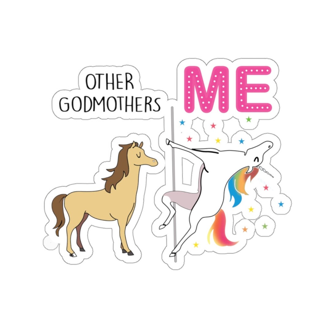 Godmother Sticker Gift, Godmother Funny Gift for Mothers Day Unicorn ...
