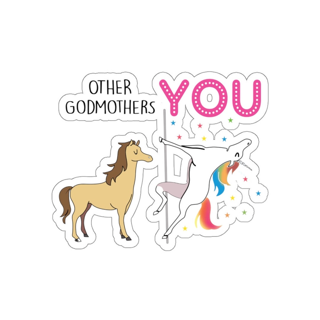 Godmother Sticker Gift, Godmother Funny Gift for Mothers Day Unicorn ...