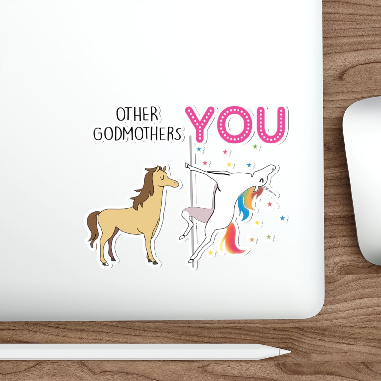 Godmother Sticker Gift, Godmother Funny Gift for Mothers Day Unicorn ...
