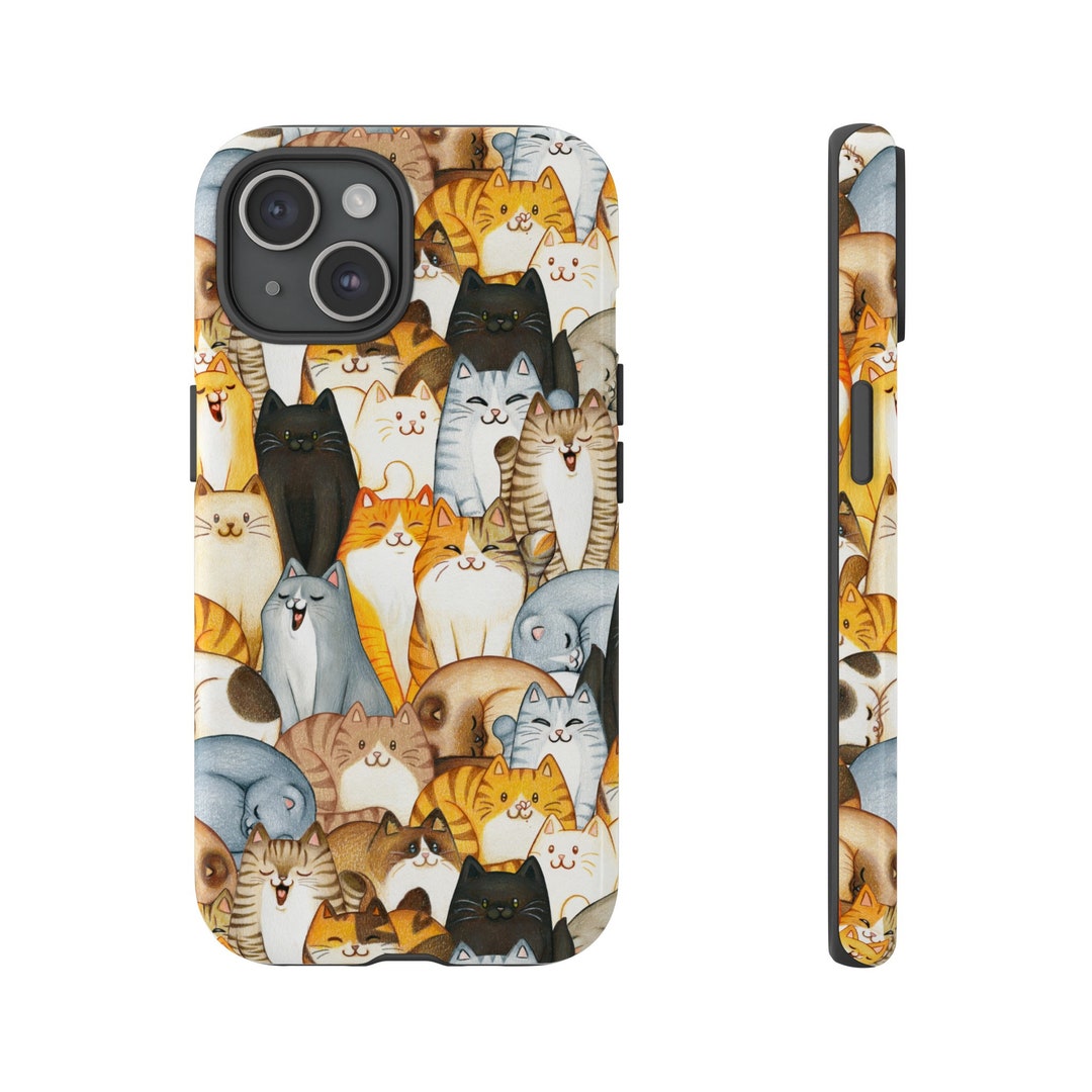 Cat Phone Case, Kawaii Phone Case, Cute Phone Case,,kitten Phone Case ...