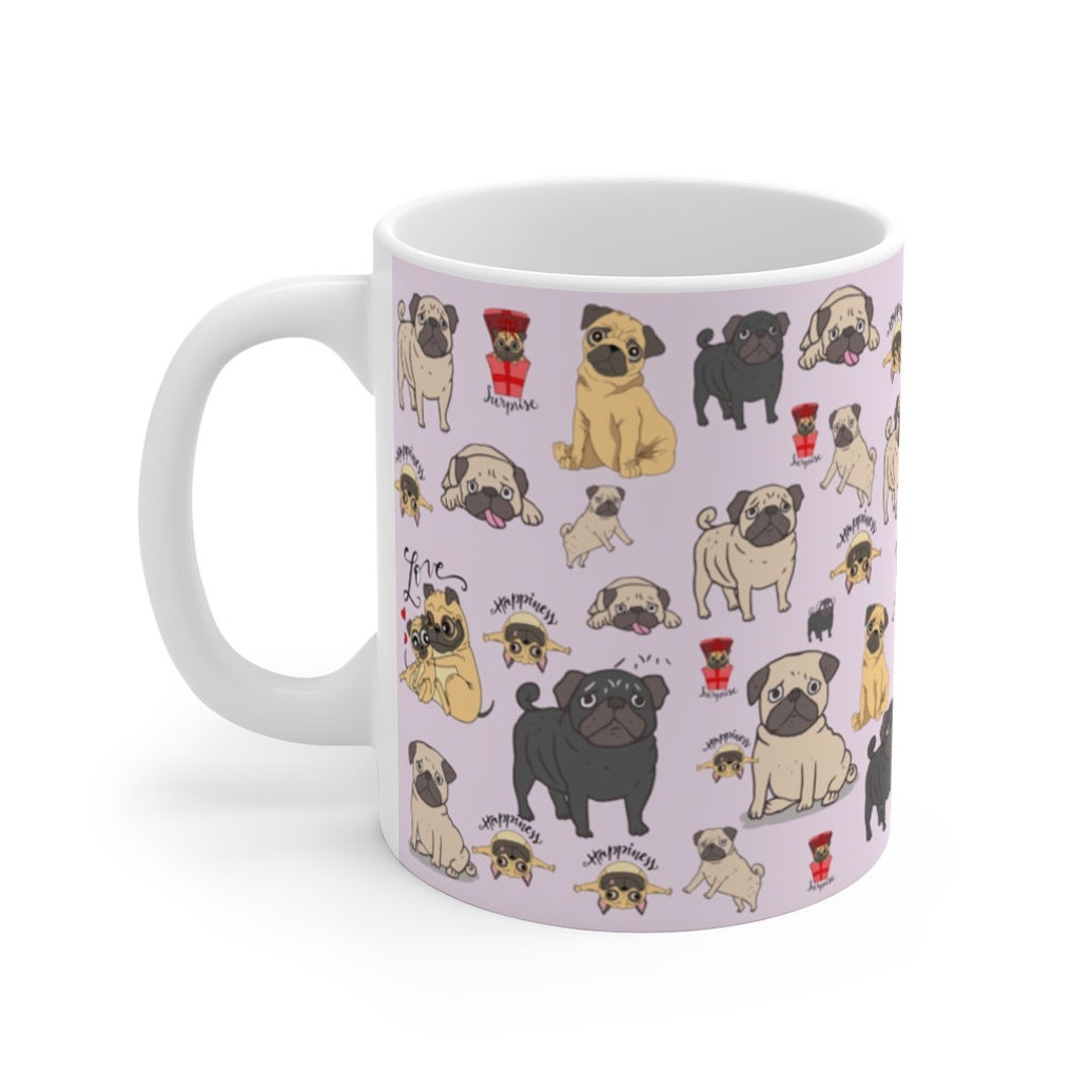 Pug Mug Cute Pug Coffee Mug Best Gift for Pug Owner Pug Lover Coffee ...