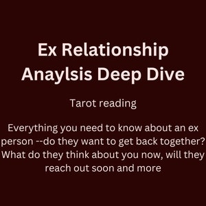 Ex Relationship Deep Dive Analysis Psychic Tarot Reading - Etsy